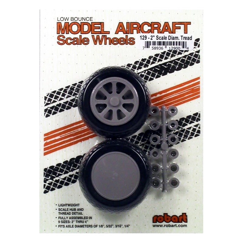 Robart ROB129 2" SCALE DIAMOND TREAD WHEEL (pair) — Hobby City NZ