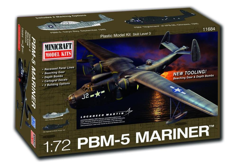 Minicraft Model Kits 11684 1/72 Martin PBM-5 Mariner USN (New Tooling ...