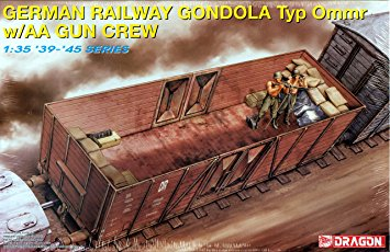 Dragon Model 6086 1/35 German Railway Gondola Type Ommr w/AA Gun Crew ...
